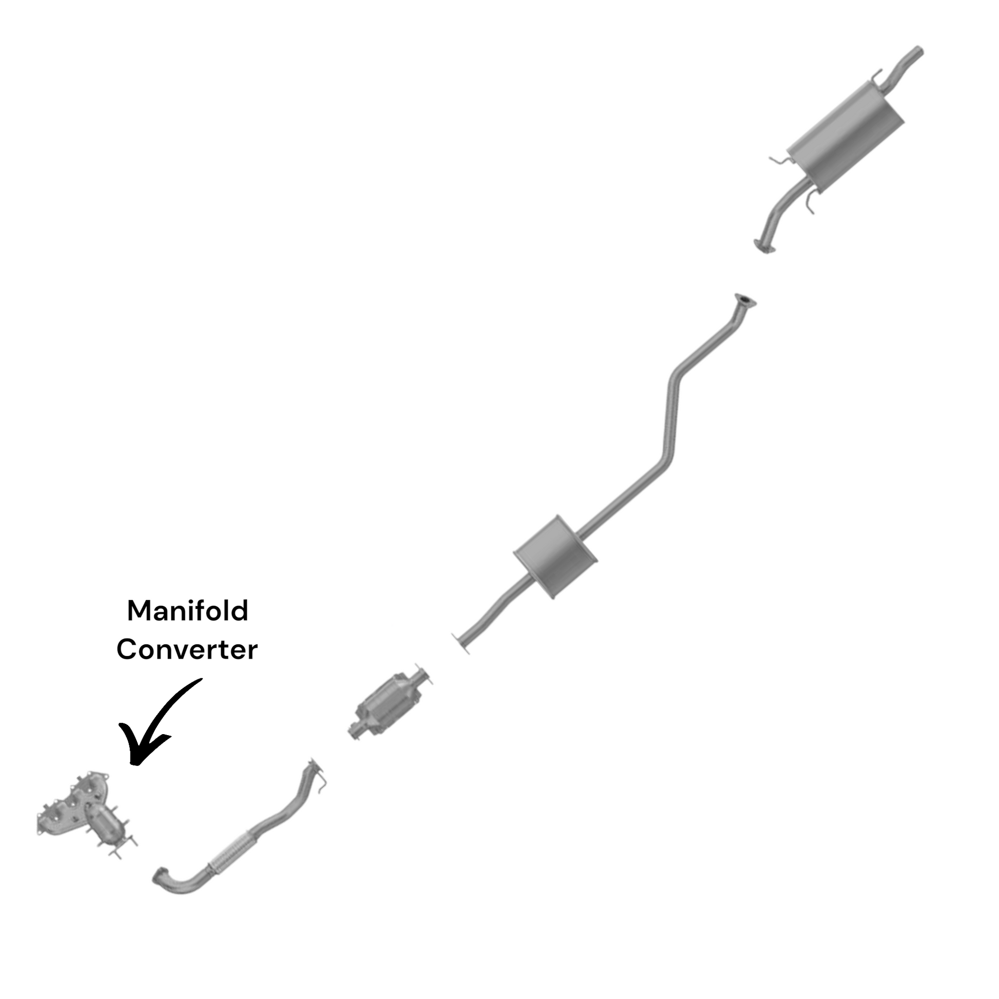 Mitsubishi Lancer 2.0L (2002-2007) (Non-Turbo) Manifold Converter ...