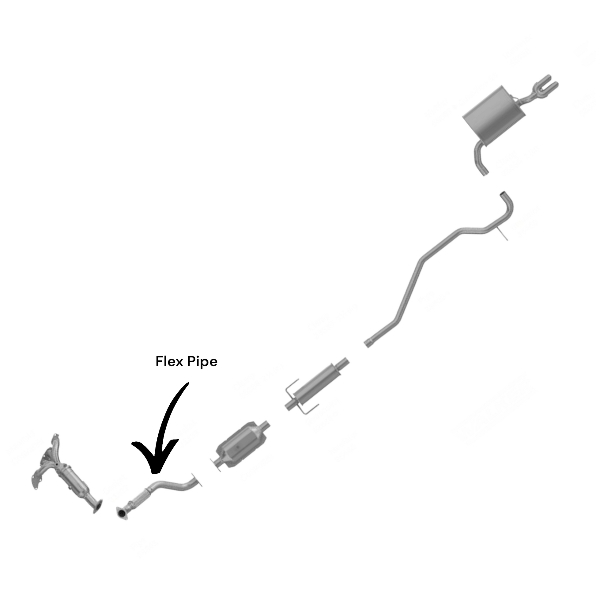 Ford Fusion 2.5L (2010) (Hybrid) Flex Pipe – Exhaust King